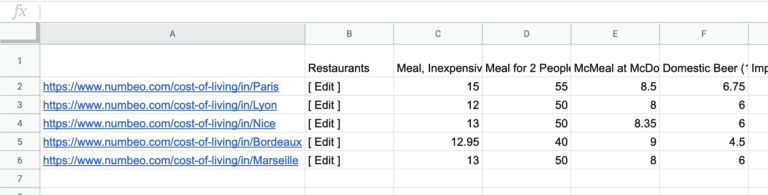 How to Import Data from a Website to Google Sheets